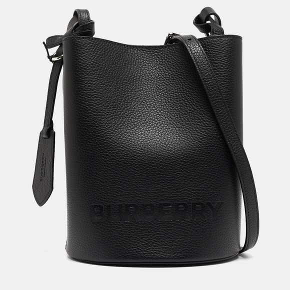 Burberry | Bags | Burberry Black Leather Small Lorne Bucket Bag | Poshmark